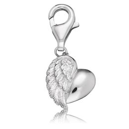 Engelsrufer Damen Charm-Einh&auml;nger &raquo;CHARM HERZFL&Uuml;GEL&laquo; silber Einheitsgr&ouml;&szlig;e