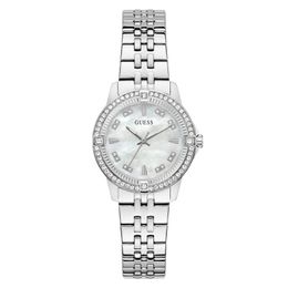 Guess Damen Quarzuhr &raquo;COLETTE&laquo; Armbanduhr, Damenuhr, Edelstahlarmband, analog silber Einheitsgr&ouml;&szlig;e