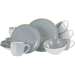 Creatable Kombiservice &raquo;Vintage Nature, Service 16-tlg.&laquo; Naturverbundenes Design, Handgemalt grau Porzellan 16