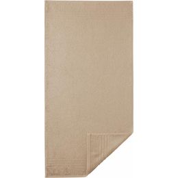 Egeria Badet&uuml;cher &raquo;Madison&laquo; Uni-Programm mit Streifenbord&uuml;re, reine Baumwolle braun Walkfrottee, Obermaterial: 100% Baumwolle B/L: 70cmx140cm, 1 Stk., 