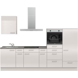 K&uuml;chenzeile Nobilia, B:300,3cm H:216,6cm T:60cm, grau, Komplettk&uuml;chen-Sets, ""Flash I", NEU: individuell anpassbar mit gratis Profi-Beratung",