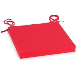 HOCK Stuhlkissen H.O.C.K., B:40cm H:4cm L:40cm, rot, Polyacryl, Dekokissen_Sitzkissen_Kissenh&uuml;llen, "Classic Uni Outdoor", wasser- und schmutzabweisend