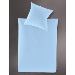 Irisette Bettw&auml;sche &raquo;Lumen 8129&laquo; 2 Stk. hochwertig und traumhaft weich blau Interlock-Jersey, Obermaterial: 100% Baumwolle B/L: 155cm x 200cm, 1 Stk., 1 Stk., 