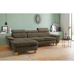 exxpo - sofa fashion Ecksofa &raquo;Enya, aufwendige Detailverarbeitung, hoher Sitzkomfort, bequem, L-Form&laquo; inkl. Kopfteilverstellung, wahlweise mit 
