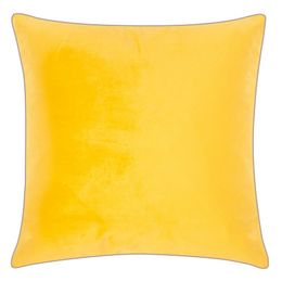 Pad Dekokissen &raquo;Elegance&laquo; Design als Basic, aus Samt, elegante Optik gelb Polyester B/L: 50cm x 50cm, 1 Stk.
