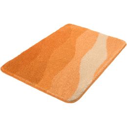 Kleine Wolke Badematte &raquo;Malena, Badvorleger, Badezimmer Teppich&laquo; H&ouml;he 20 mm rutschhemmend beschichtet fu&szlig;bodenheizungsgeeignet Badteppich, modernes Wellen Design, 