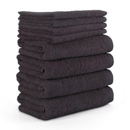 M&ouml;ve Handtuch Set &raquo;Superwuschel 100% Premium Cotton Baumwolle,&laquo; 8 Walkfrottier Spar-Set, Made in Germany, Handtuch Set mit Bord&uuml;re, einfarbig, weich grau 