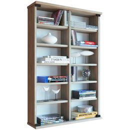 Media-Regal Vcm, B:60cm T:18cm, braun, Regale, "Holz CD DVD Wandregal Schrank Zuntisa Glast&uuml;r"