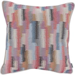 HOCK Dekokissen &raquo;Howy&laquo; mit wei&szlig;em Keder, Kissenh&uuml;lle mit F&uuml;llung, 1 St&uuml;ck bunt Baumwolle, Polyester B/L: 50cm x 50cm, 1 Stk.