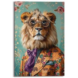 Reinders Deco-Panel &raquo;Gekleideter Tiger&laquo; Wohnzimmer - Mehrfarbig - MDF - Tiere - 60x90 cm bunt B/H/T: 60cm x 90cm x 2cm