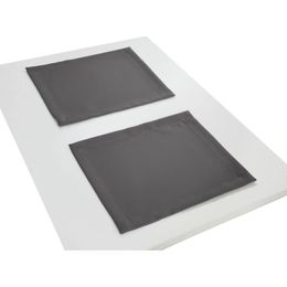WIRTH Platzset &raquo;NEWBURY&laquo; grau Obermaterial: 67% Polyester, 33% Baumwolle B/L: 35cm x 40cm, 4 Stk., Baumwolle Polyester, eckig