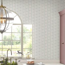 Laura Ashley Vliestapete &raquo;Blencow Streifen&laquo; gestreift glatt 10mx52cm (ca. 5m2) blau Vlies B/L: 0,52m x 10m, Rollen: 1