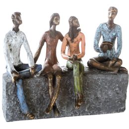 Casablanca by Gilde Dekofigur &raquo;Skulptur Network&laquo; Dekoobjekt, H&ouml;he 21 cm, mit Spruchanh&auml;nger, Wohnzimmer braun Polyresin B/H/T: 26cm x 21cm x 11cm