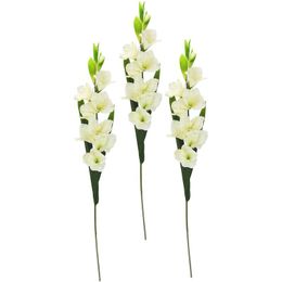 I.GE.A. Kunstblume &raquo;Gladiole&laquo; 3er Set wei&szlig; Obermaterial: 98% Polyester, 2% Kunststoff B/H/L: 12cm x 93cm, 3 Stk.