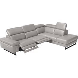 Egoitaliano Ecksofa &raquo;Candice, elegant, edel und bequem, erstklassiger Sitzkomfort, L-Form&laquo; inkl. 2 elektrischer Relaxfunktionen, Bedienung &uuml;ber Taste an Armlehne 