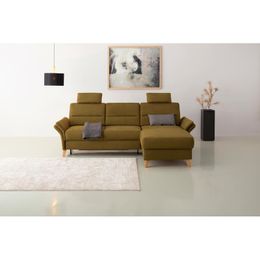 OTTO home Ecksofa &raquo;Westerland L-Form&laquo; Federkern-Polsterung, wahlweise mit Schlaffunktion, Bettkasten gr&uuml;n 98% Polyester 2% Polyamid B/H/T: 252cm x 