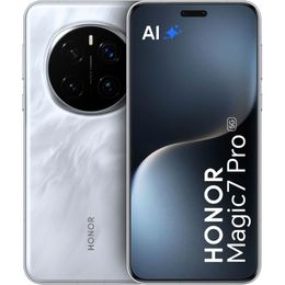 Honor Smartphone &raquo;Magic 7 Pro 512GB&laquo; grau grau 5170 mAh Silizium-Kohlenstoff Batterie mit 88W kabellose Schnellladung (Kabel-gebunden 100W)