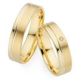 Phoenix Ph&ouml;nix Unisex Trauring &raquo;Schmuck Partnerring Ehering Verlobungsring Freundschaftsring&laquo; Made in Germany - wahlweise mit oder ohne Brillant 56, 0,01 SI =