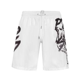 Plein Sport Herren Badeshorts "Tiger", schwarz-wei&szlig;, Gr. XXL, Obermaterial: 100% Polyester, Badehosen