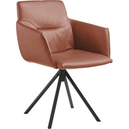 Musterring Polsterstuhl &raquo;JustB! SP500&laquo; () 1 Stk.mit Armlehne, wahlweise mit Drehfunktion, Stativgestell in schwarz braun 1 Stk., Longlife Xtra-Leder Z69, drehbar