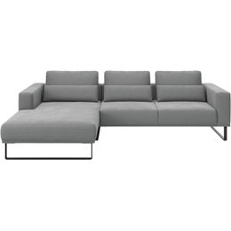 Ecksofa Musterring, B:292cm H:88cm T:185cm, grau, 94% Polyester, 6% Nylon, Wohnzimmer, Sofas, "JUSTB PM100, stilvoller Lounge-Komfort von