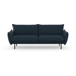OTTO home 3-Sitzer &raquo;Stine&laquo; Besonderes Design durch Kissenoptik und Keder blau Struktur (100% Polyester);Struktur weich (85% Polyester/15% Nylon);