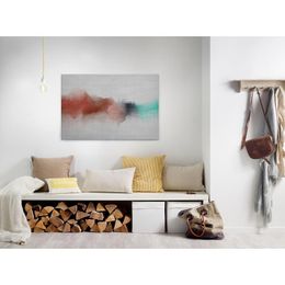 A.S. Cr&eacute;ation Leinwandbild &raquo;daydream&laquo; Abstrakt Kunst 1 Stk. tlg. Keilrahmen Bild Farben Grau Bunt Leinwand-Bild Wohnzimmer modern Wand bunt Holz, Stahl B/H/T: 90cm 