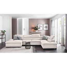 Wohnlandschaft OTTO HOME, B:350cm H:73cm T:228cm, beige, 100% Polyester;Microfaser in Antiklederoptik (100% Polyester);Luxus-Microfaser Vintageoptik