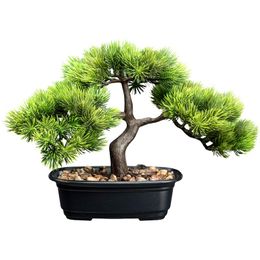 Creativ green Kunstbonsai &raquo;Bonsai Kiefer&laquo; mit Deko-Kies gr&uuml;n B/H/L: 30cm x 23cm, 1 Stk.