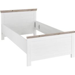 Home Affaire Bett &raquo;Florenz Doppelbett Landhausstil Bettgestell (100,140 oder 180/200cm)&laquo; aus FSC -zertifiziertem Holzwerkstoff, in 3 Breiten wei&szlig; 