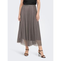 Only Damen Only Maxirock &raquo;ONLLAVINA SKIRT JRS&laquo; Polyester braun S (36)