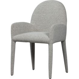 Esszimmerstuhl Woood, B:54cm H:83cm T:57cm, grau, Polyester, St&uuml;hle, "Elegance Boucl&eacute;-Bezug mit 3D-Melange-Effekt, H 83 x B 54 x T 57 cm", Tragkraft