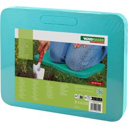 Windhager Kniekissen &raquo;f&uuml;r Garten- oder Renovierungsarbeiten im Haus&laquo; Sitzkissen t&uuml;rkis, Mehrzweckkissen mit Tragegriff, 40 x 29 x 4 cm blau Kunststoff B/H/L: 