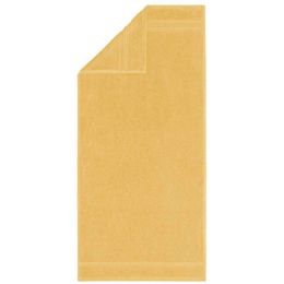 Egeria Handt&uuml;cher &raquo;Manhatten Gold&laquo; Uni Programm mit Streifenbord&uuml;re, reine Baumwolle beige Frottier, Obermaterial: 100% Baumwolle B/L: 70cmx140cm, 1 Stk., 
