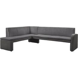 exxpo - sofa fashion Eckbank &raquo;Cortado, elegant und modern mit hohem Sitzkomfort&laquo; hohe Bodenfreiheit, sch&ouml;ne Detailverarbeitung grau Samtvelour (