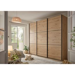 STAUD Schwebet&uuml;renschrank &raquo;Includo, Made in Germany&laquo; Mit vier verschiedenen Ausstattungsvarianten Holzwerkstoff Artisan Eiche, B/H/T: 249cm x 222cm x 