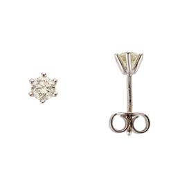 Firetti Damen Paar Ohrstecker &raquo;Schmuck Geschenk Gold 750 Ohrschmuck Solit&auml;r&laquo; mit Brillant - Krappenfassung wei&szlig; 5mm, 0,5 LR = lupenrein, Diamanten 