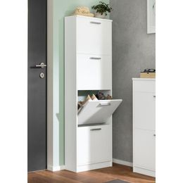 OTTO home Schuhschrank &raquo;Bill&laquo; Breite 55 cm wei&szlig; Holzwerkstoff wei&szlig;, B/H/T: 55cm x 157cm x 21cm