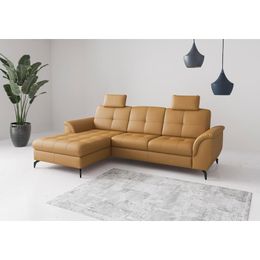 Sit & More sit&more Ecksofa &raquo;Zora&laquo; B/H/T: 262cm x 92cm x 164cm, NaturLEDER , Recamiere links,mit Bett,mit Bettkasten,R&uuml;cken echt