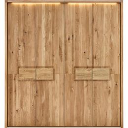 Home Affaire Kleiderschrank &raquo;Ambroise, aus Wildeiche, inkl. Passepartout&laquo; Massivholz-Kleiderschrank, im 50 cm Raster planbar braun Massivholz 
