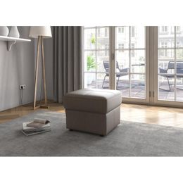Sit & More sit&more Hocker &raquo;Freetown&laquo; auf Gleitern grau B/H/T: 59cm x 48cm x 59cm, Luxus-Microfaser
