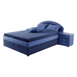 Maintal Polsterbett blau Liegefl&auml;che L&auml;nge B: 200cm x 140cm, H&ouml;he Bett: 96cm H&ouml;he Liegefl&auml;che: 51,00, Festpolsterung H3