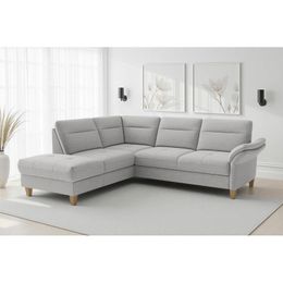 Sit & More sit&more Ecksofa &raquo;Pamela, B: 218 cm, L-Form, wahlweise mit Schlaffunktion und Bettkasten&laquo; mit Federkern und Liegefl&auml;che aus Originalstoff beige 100% 