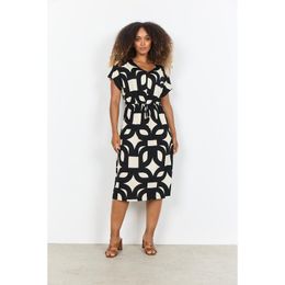 soyaconcept Damen soyaconcept Druckkleid &raquo;SC-FELICITY AOP 543&laquo; Baumwollmischung schwarz-wei&szlig; M, N-Gr