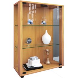 Standvitrine Vcm, B:60cm T:25cm, braun, Obermaterial: 100% Holz Wood., Schr&auml;nke, "Holz Glas Stand Vitrine Sammelvitrine Sintalo"