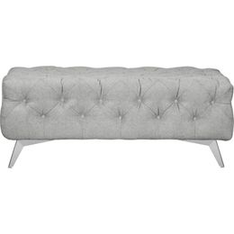 Home Affaire Polsterhocker &raquo;Amaury&laquo; Chesterfield-Optik, Breite 120cm, Fu&szlig;farbe w&auml;hlbar silber Struktur (100% Polyester);Samtoptik (100% Polyester) B/H