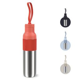 Emsa Isolierflasche &raquo;beYou Flip&laquo; mit Flip-Verschluss und Trageband, 100% dicht, sp&uuml;lmaschinengeeignet rot Edelstahl, Polypropylen (PP), Silikon 700ml