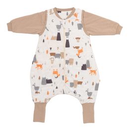 SCHLUMMERSACK Baby Babyschlafsack "Schlafsack mit F&uuml;&szlig;en 1.0 Tog", beige, Gr. 60, Obermaterial: 100% Baumwolle CO., Schlafs&auml;cke