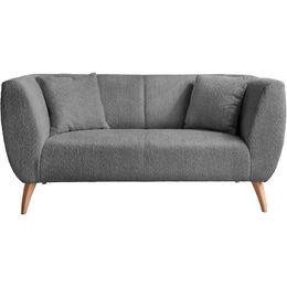 Home Affaire Ecksofa &raquo;Lazio modern und bequem, schmale Armlehnen, tolle Detailverarbeitung&laquo; zwei verschiedene Fu&szlig;farben w&auml;hlbar grau 100% Polyester B/