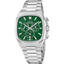 Jaguar Herren Chronograph &raquo;Rondcarre&laquo; Quarzuhr, Armbanduhr, Herrenuhr, Swiss Made, Edelstahlarmband, analog Einheitsgr&ouml;&szlig;e